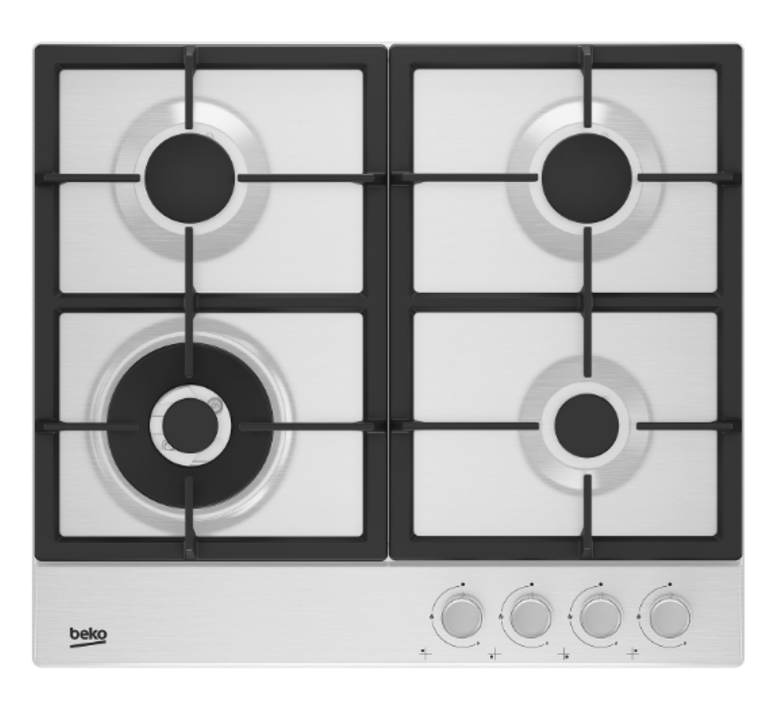 Варочная панель Beko BHGM6422K5WW, газ на металле, механическое управление