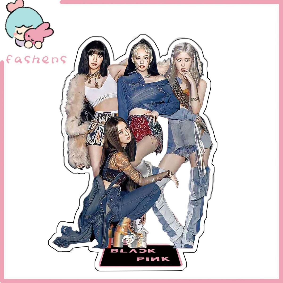 Черно-розовый стенд корейские айдолы Лиза Дженни фигурка стенд знак акриловый стенд