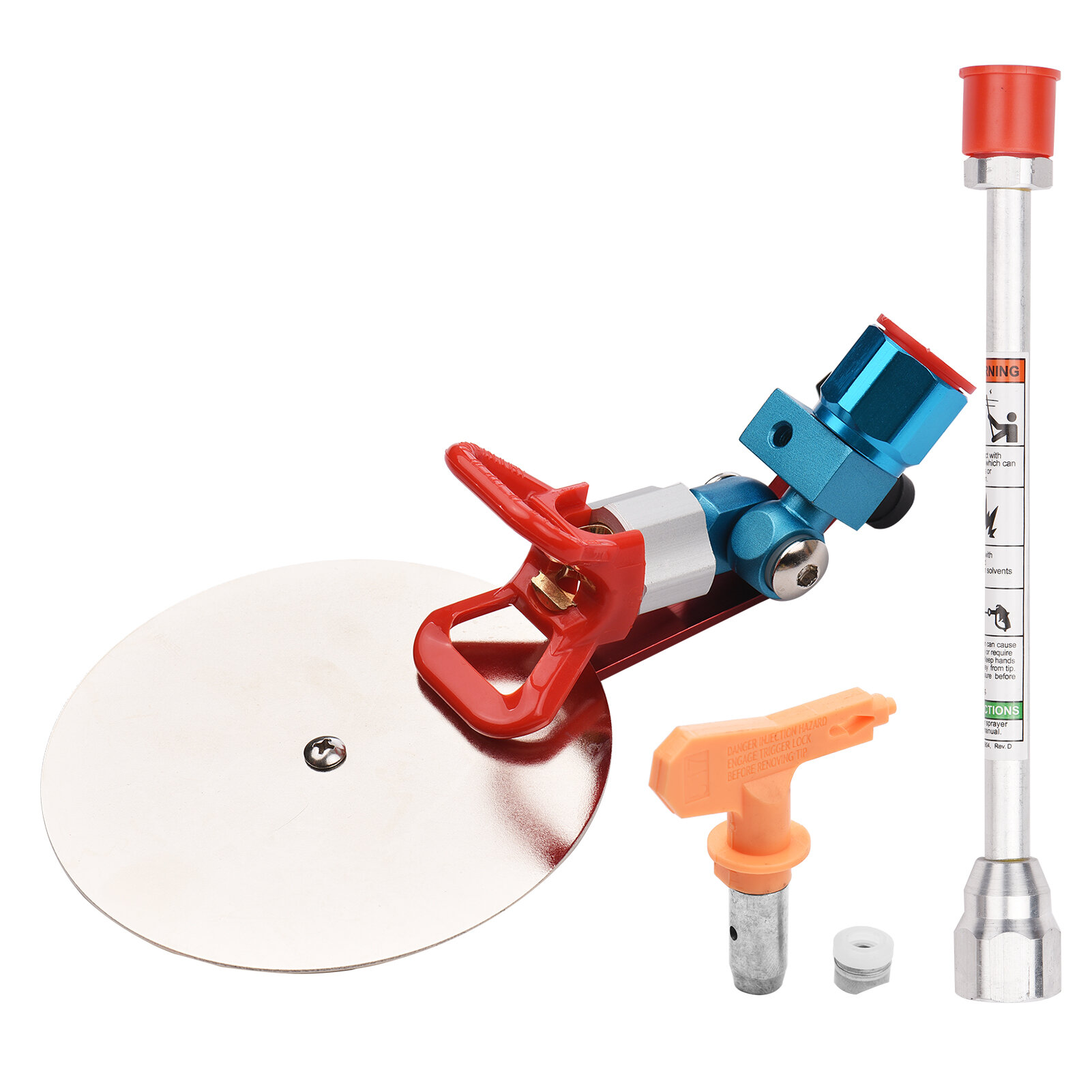 7/8-дюймовый Универсальный Аксессуар-руководитель для распыления для Wagner для Ветродустройства Wagner с Бортом против брызг 517 Насадка, Полоса Продления, Герметик Насадки, Многоцветный, 1 Защитная Пластина, 1 Полоса Продления, 1 Сиденье Насадки, 1