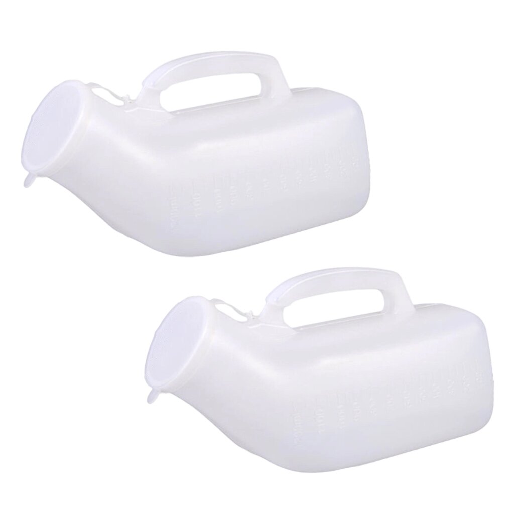 2 штуки мужского писсуара, пластиковый писсуар, писсуар для пожилых людей, прикованных к постели-мужской белый-1200 писсуар