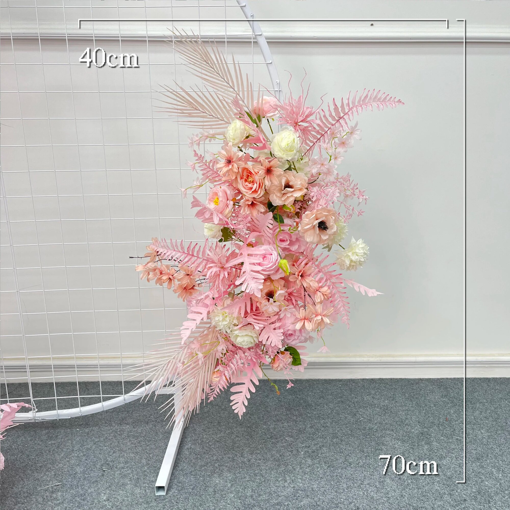 Свадебная арка из искусственных цветов Lucky flower Розовый, Pink B