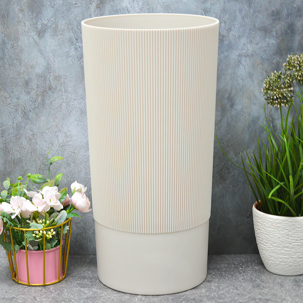 Ваза для цветов под срезку 40см "Версаль" (бежевый)