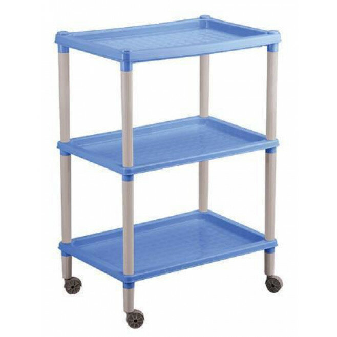 Этажерка флавия 3 полки прямоуг на колесах БП