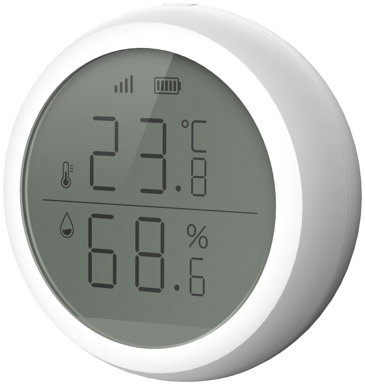Датчик Температуры и Влажности SLS , ЖК, Zigbee, белый / Работает с Алисой и Марусей
