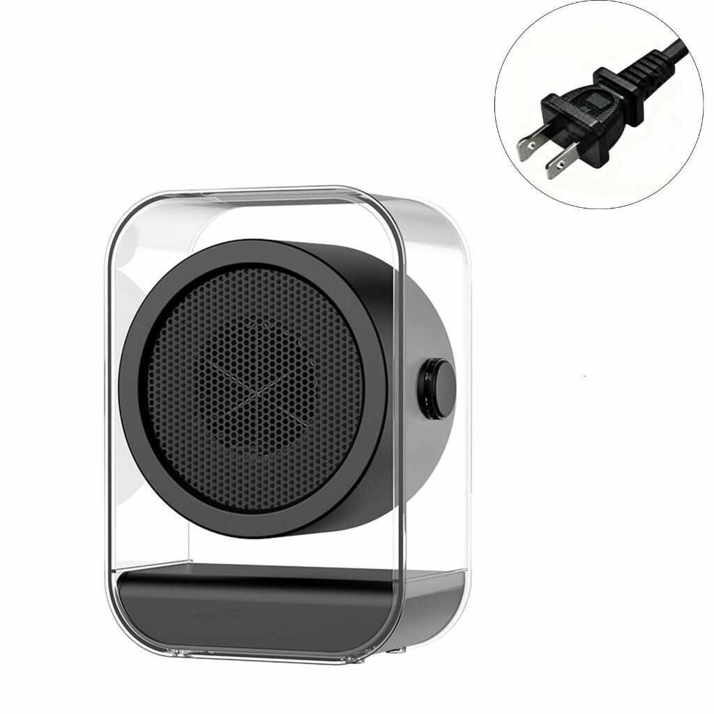 Тихие обогреватели с защитой от перегрева, электрические, пластиковый корпус, Черный