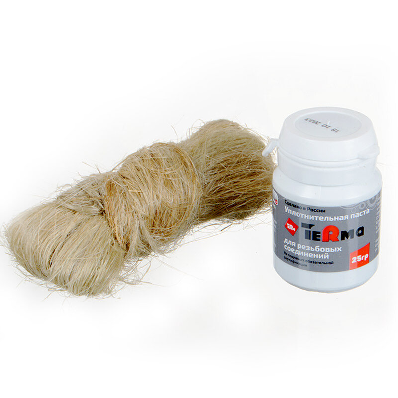 Набор для уплотнения резьбовых соединений TeRma, паста 25гр + лен 10гр 10131