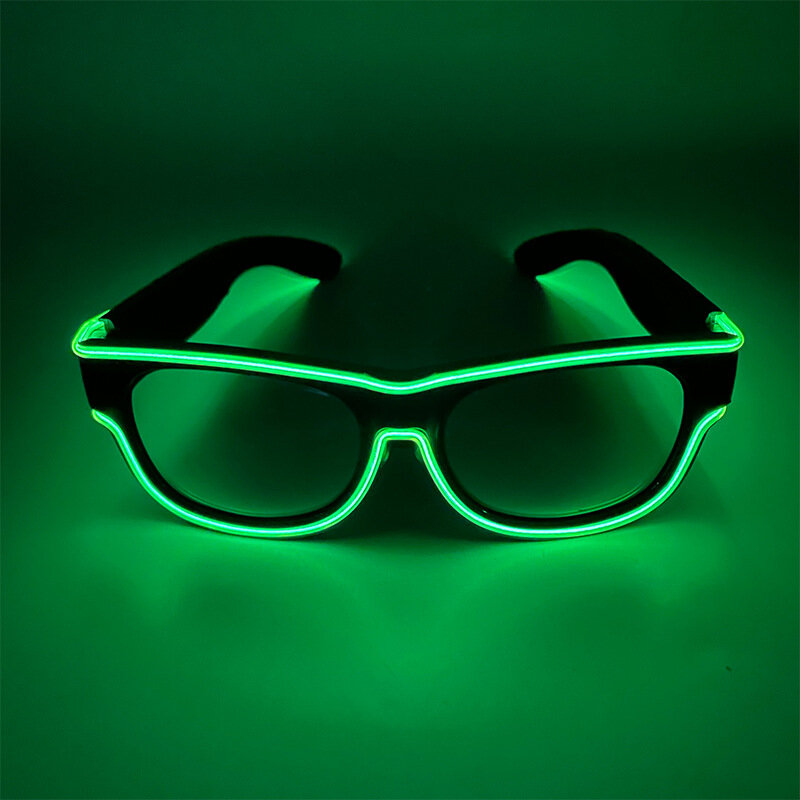 Светодиодные беспроводные очки с USB-зарядкой, светящиеся очки для ночных клубов, баров, музыкальных вечеринок, атмосферные аксессуары, светодиодные мигающие очки