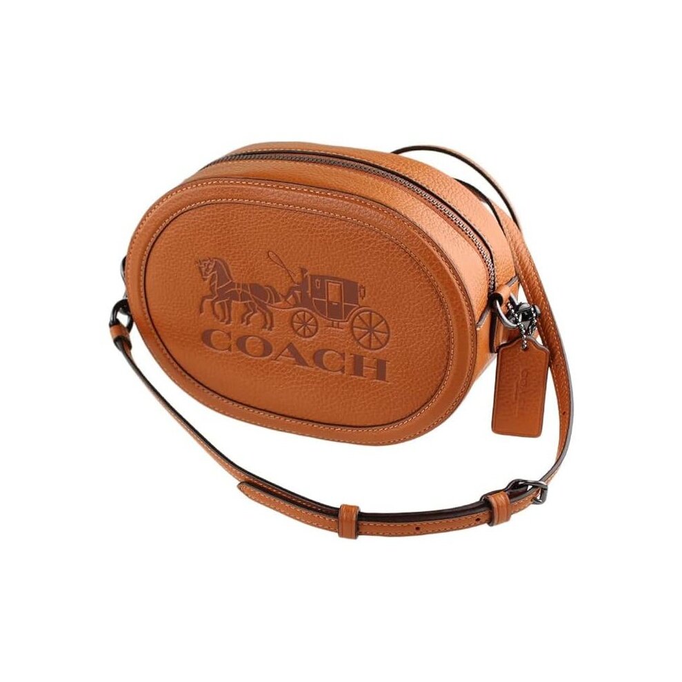 Сумка Coach, фактура тиснение, оранжевый — фото 1