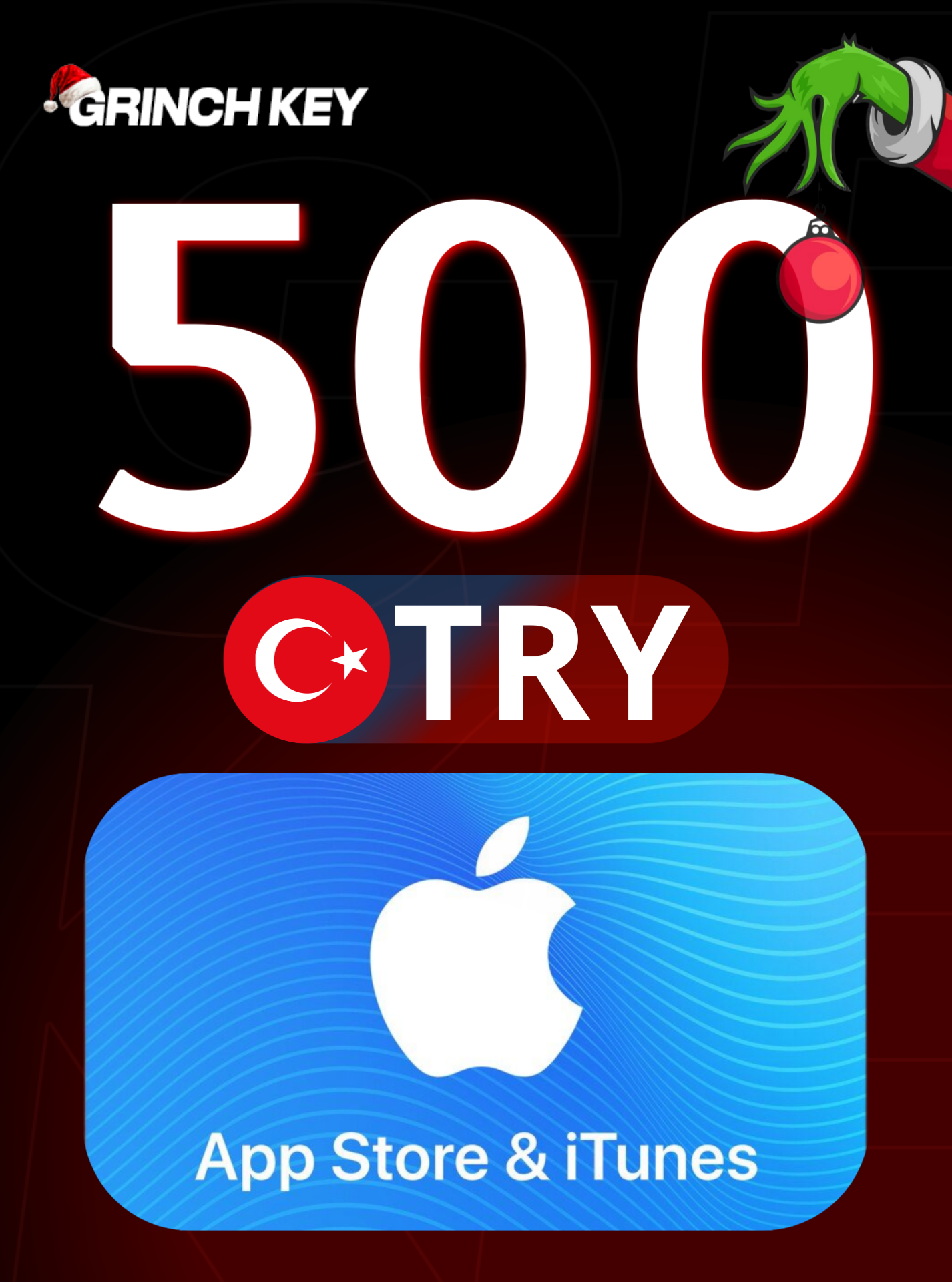 Подарочная карта Apple | Пополнение App Store&iTunes (Apple ID) | Турция (TRY) | на 500 Турецких Лир (Turkey)