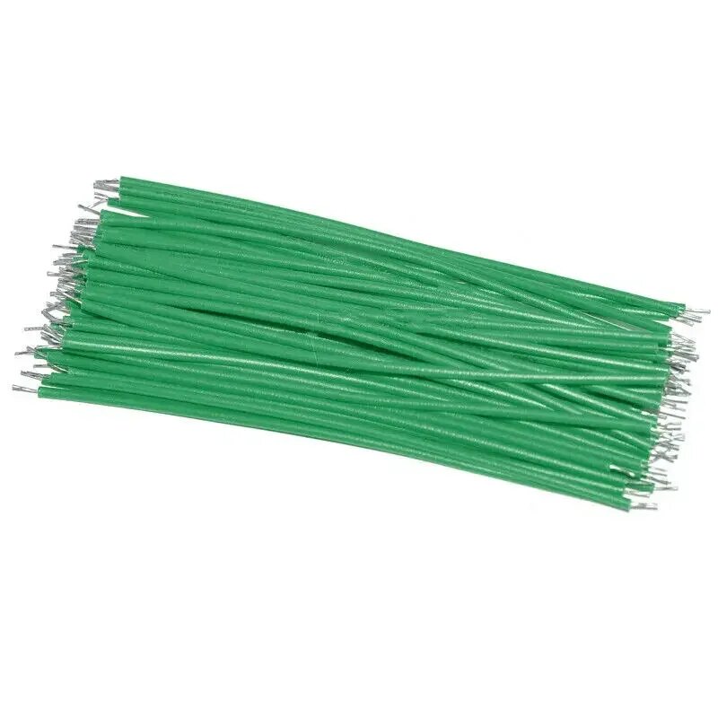 Провод перемычки 22AWG, луженая медная проволока, 100 шт, 5см/10см/15см/20см Green, 5cm