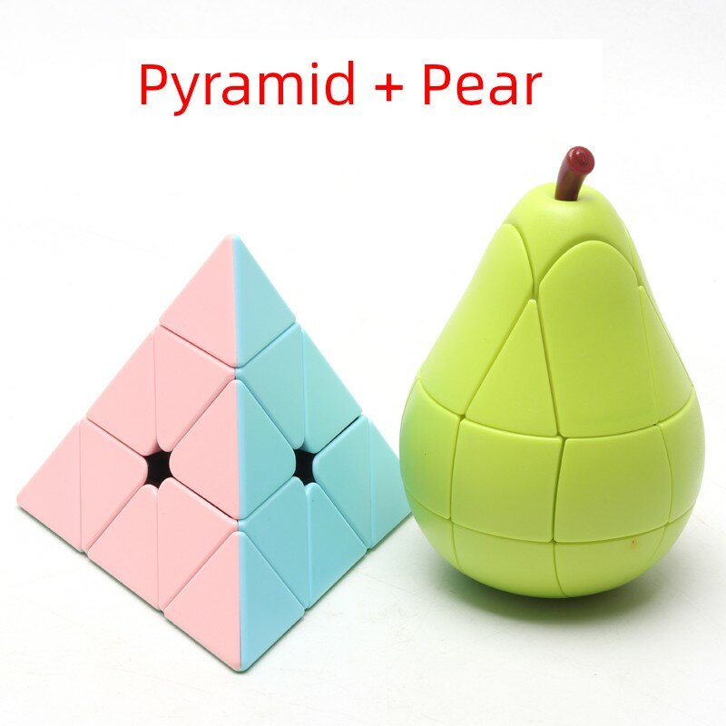 Макарон-пирамида — треугольный кубик Рубика, трехслойный, нерегулярной формы, однотонный, развивающая головоломка для