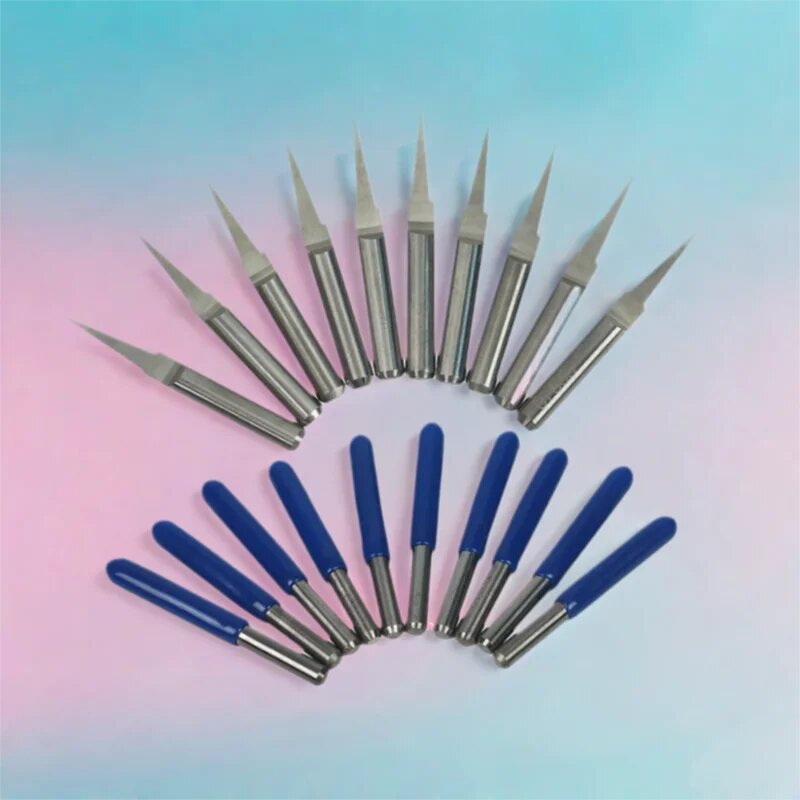 10 шт. в партии 3,175 мм карбидная печатная плата V-образная концевая фреза 10 20 30 30 degree x 0.4