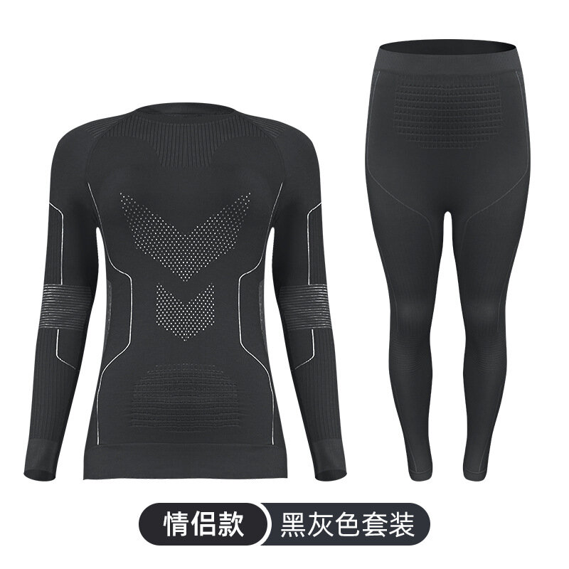 ⭐Новый спортивный комплект для мужчин и женщин, быстросохнущее теплое компрессионное белье для бега, лыж, скалолазания, влагоотводящий комплект для осени и зимы⭐