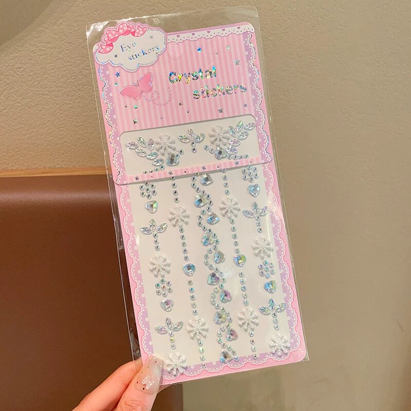 Детские наклейки с алмазами для лица, наклейки для сценического макияжа для девочек, наклейки для рисования на лице для