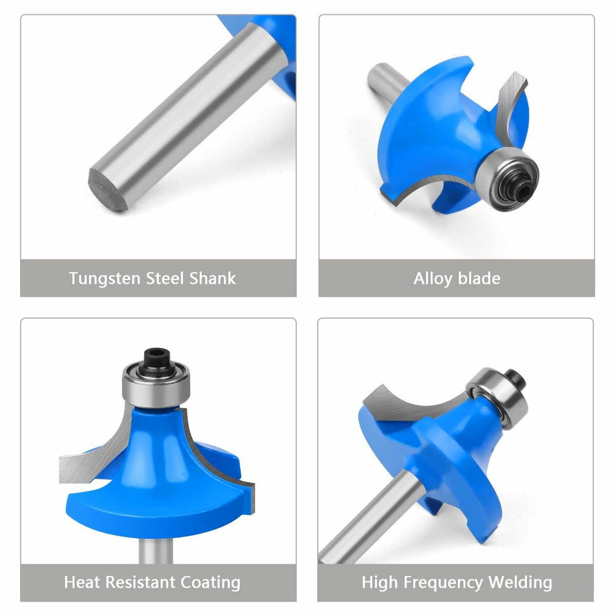 35 фрез 1/4" (6.35 мм) из карбида вольфрама в кейсе