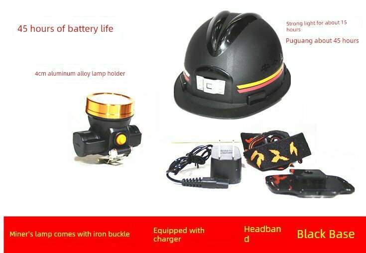 Защитный шлем со световой взрывозащищенной шахтерской лампой 400-часовая фара угольная шахтная специальная брейка с