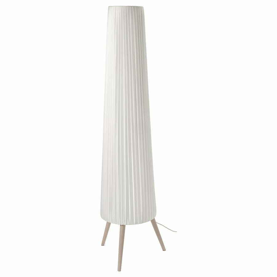 Напольный светильник IKEA OKENSAND, цвет бук/белый, 005.415.26_IKEA