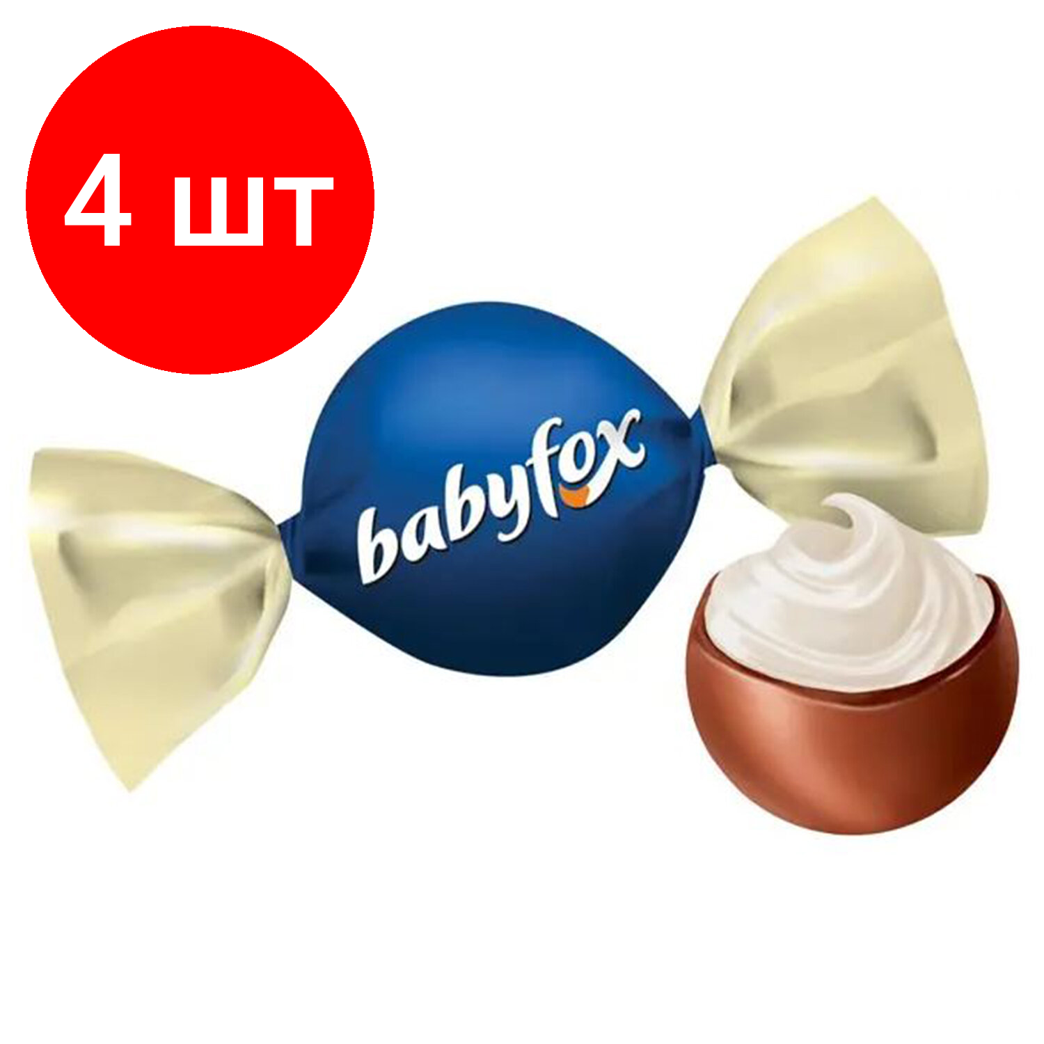 Комплект 4 шт, Конфеты шоколадные BABYFOX "Galaxy sphere" с молочной начинкой, 500 г, РРН224