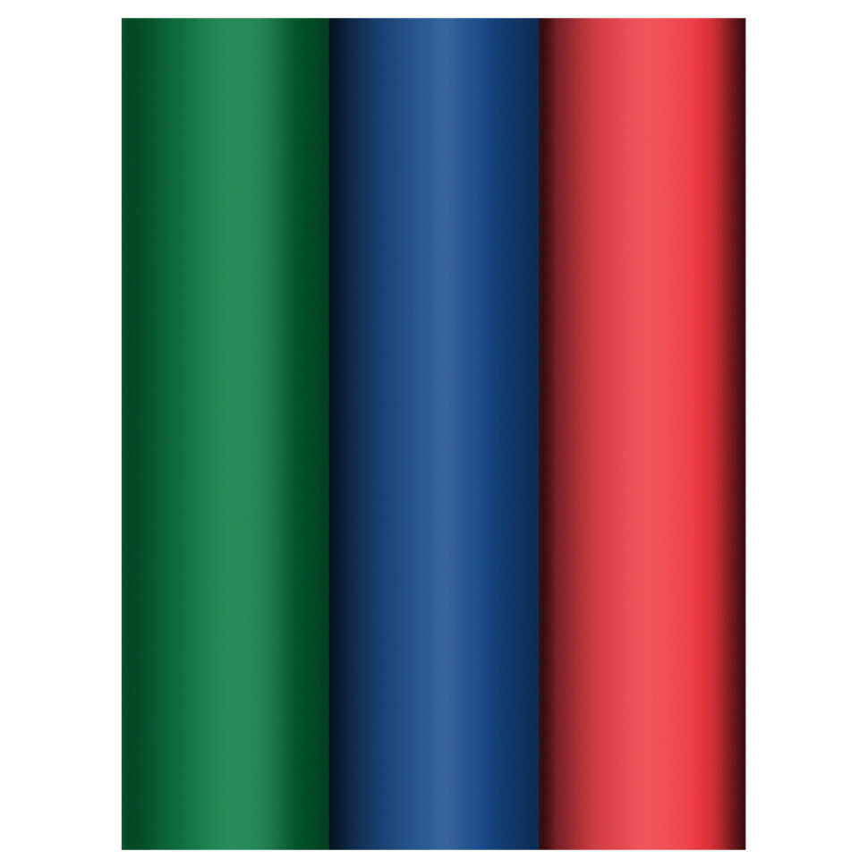 Упаковочная бумага глянц. 70*100см, MESHU "Standard colors", 80г/м2, ассорти 3 дизайна, 383298