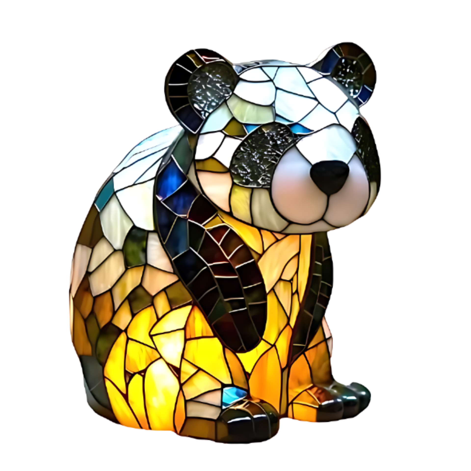 Лампа на стол из смоляной плёнки с котом в ретро стиле - серия настольных ламп с животными, настольная ночная лампа в винтажном стиле, уникальный дизайн с котом для декора дома, гостиной и спальни, многоцветный, 5.91 дюйма, LED, смола, электрическая, 1