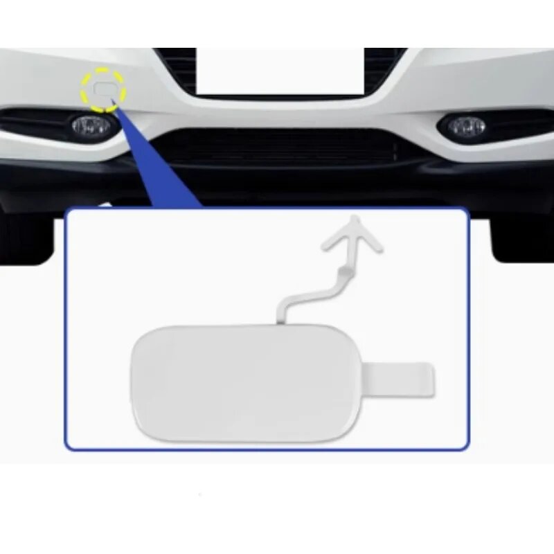 Оригинальная белая крышка прицепа, передний бампер, фаркоп, буксировочный крюк, веревочная крышка для Honda Vezel 2015 2016 2017 2018 2019 2020 2021 2015-2018 White