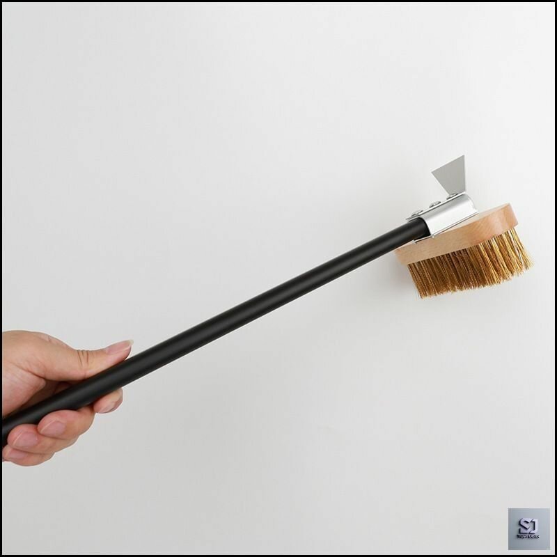 Медная щетка со скребком для пиццы, гриля, духовки, печи и хоспер