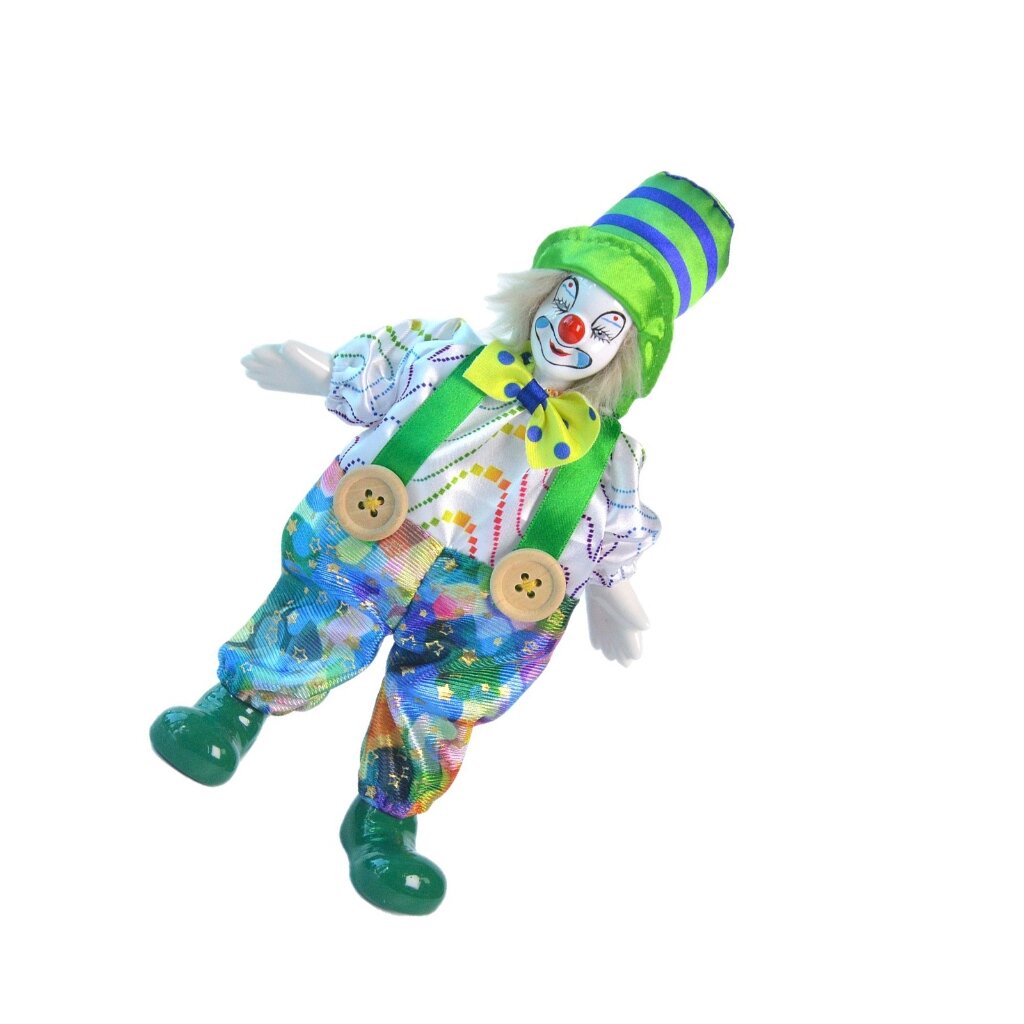 Керамическая кукла-клоун 25 см с гибким каркасом