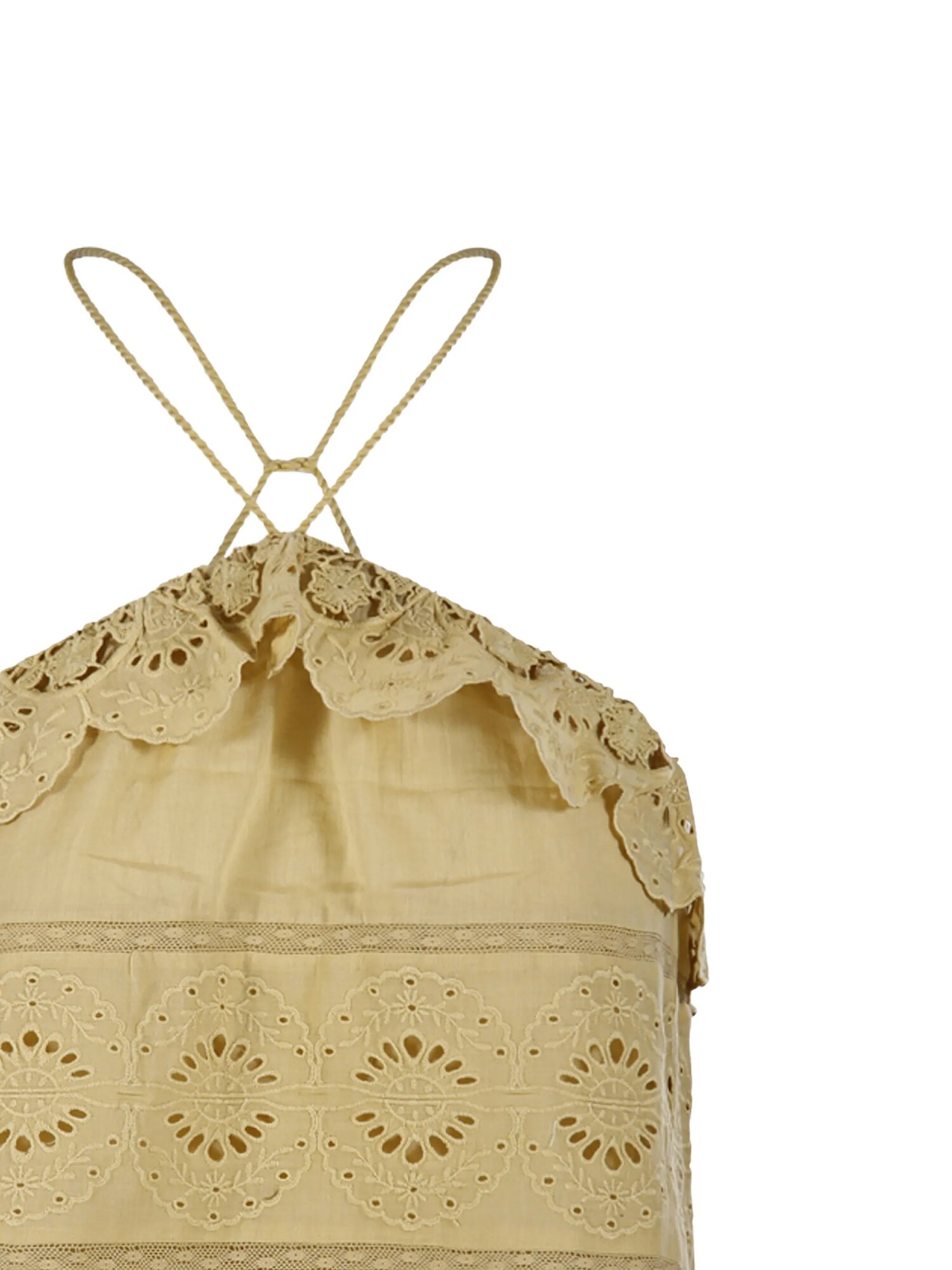 Топ Isabel Marant Eyelet ruffled top, размер 40, разноцветный — фото 1