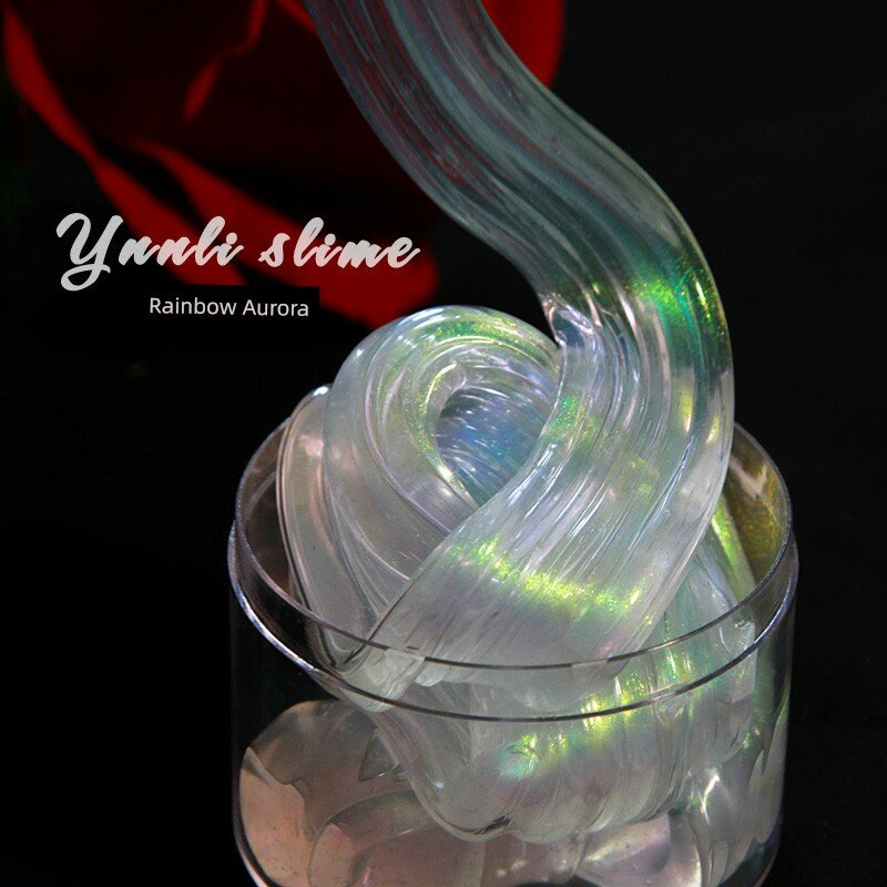 Готовый продукт: Слайм-клей «Радужная Аврора» с эффектом пены, глина ручной работы, быстрое и простое творчество своими