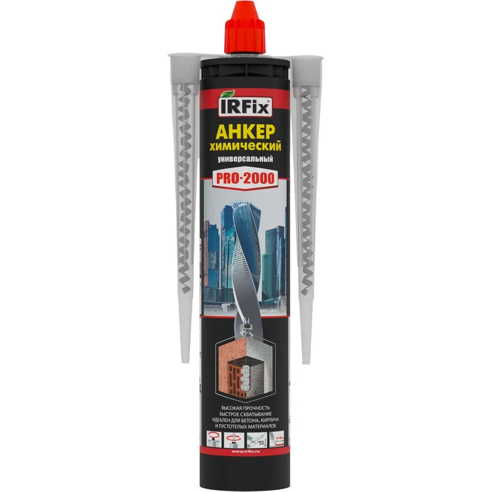 IRFIX химический анкер PRO-2000 инжекционная масса на основе винилэстер для крепления в кирпичных конструкциях, решение