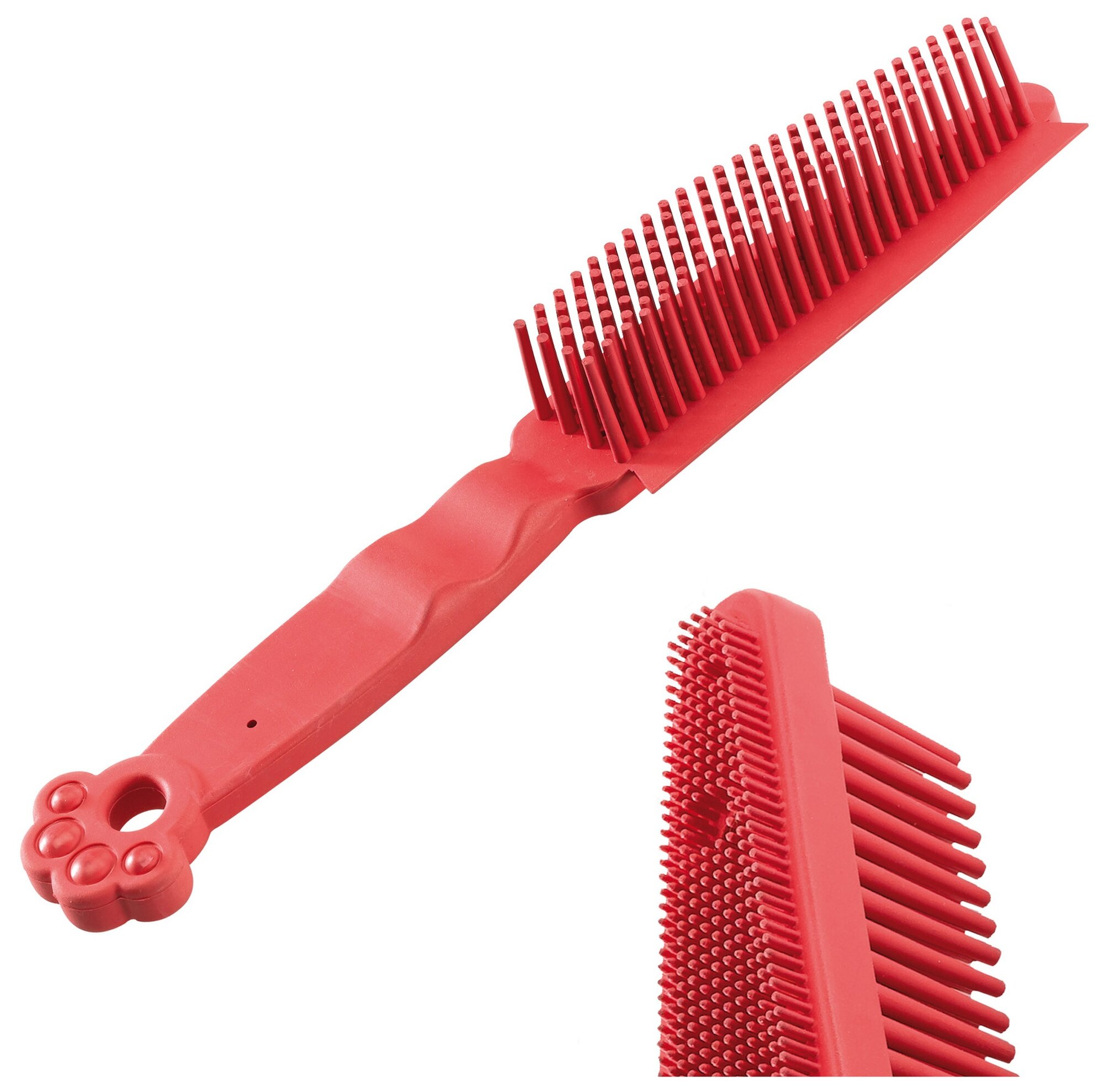Расческа резиновая Ferplast GRO 5941 двухсторонняя, зубья 5 и 24 мм (для сбора собачьей шерсти)