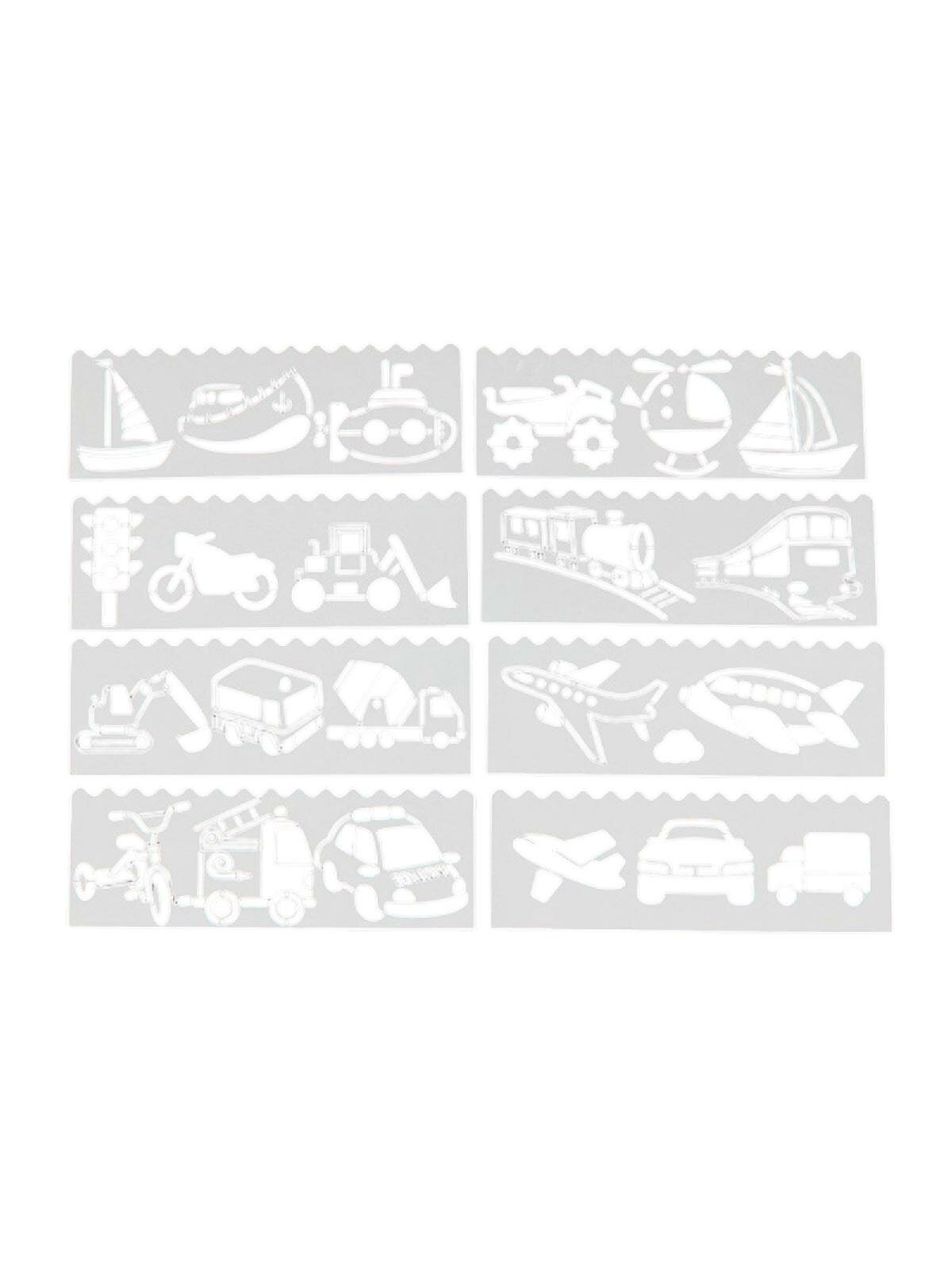 Набор из 8 руководств по рисованию трафаретов для детских творческих проектов Художественный класс