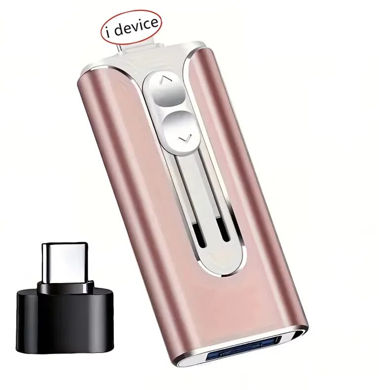 USB-флеш-накопитель 512 ГБ, 256 ГБ, 2 ТБ, 1 ТБ, флешка для iPhone/ipad/IOS/Otg, 2-в-1, 2 ТБ, Розовый