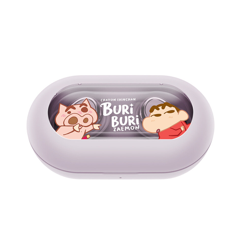 Наушники TWS Bluetooth Shinchan с шумоподавлением, режимом сна, 30-часовой батареей, цвет порцелиновый фиолетовый
