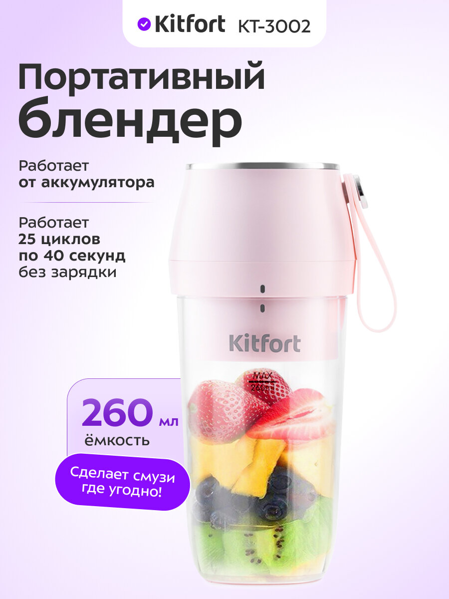 Портативный блендер Kitfort КТ-3002