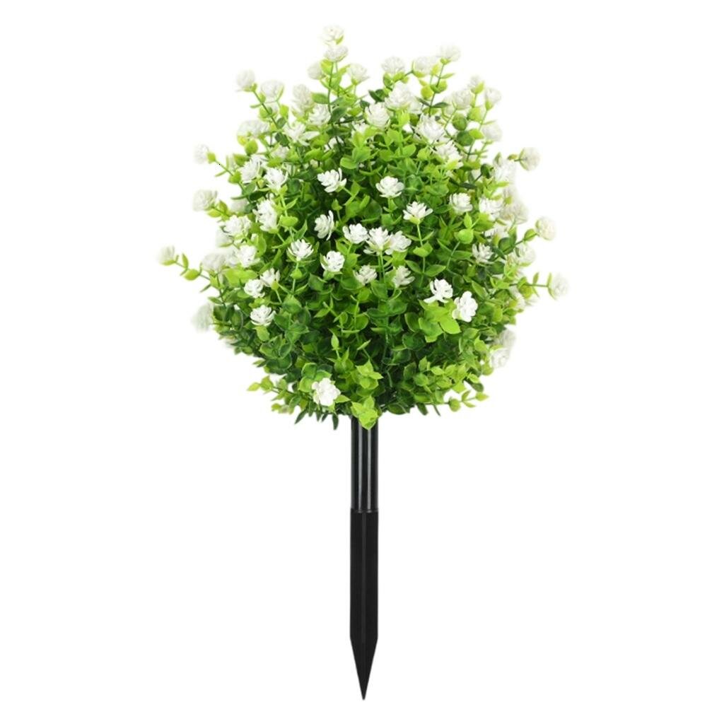 Искусственная эвкалиптусовая ветка для сада, Белый