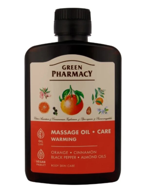 Зеленая Аптека Масло массажное для тела Разогревающее, 200 мл