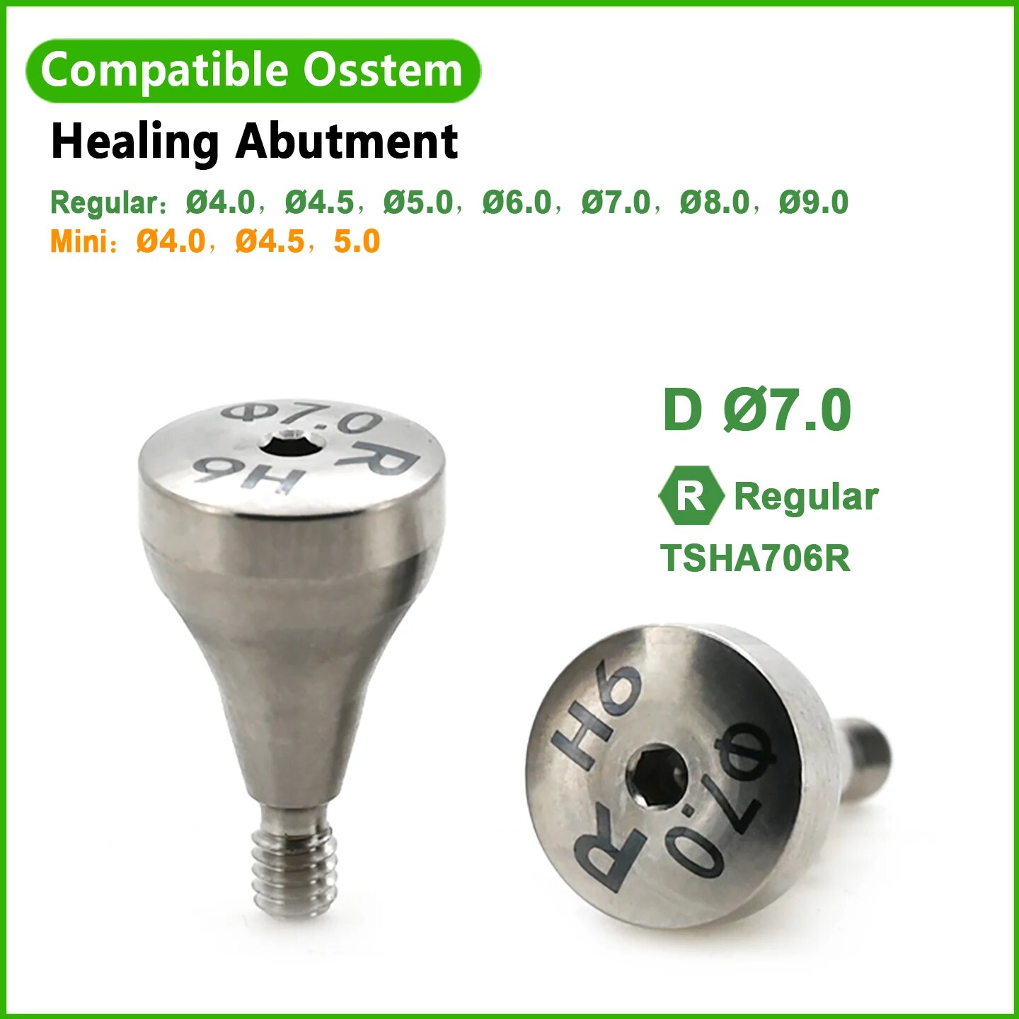 Healing Abutment D Ø7.0 Regular TSHA706R