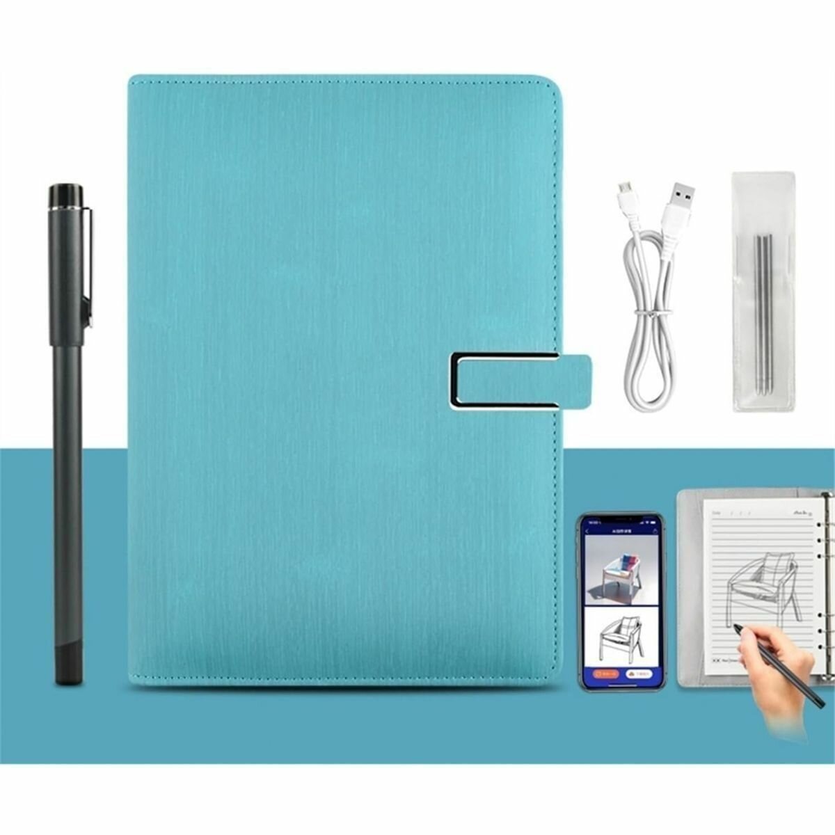 Syncify Digital Sketchbook Pro V2, Bluetooth 5.0 Smart Sync Pen & Notebook, инструмент для создания заметок A