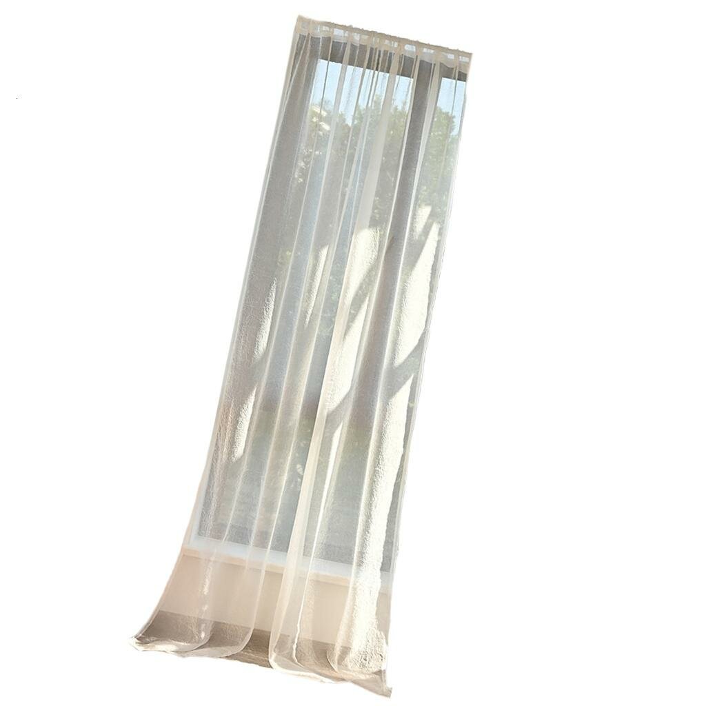 Полупрозрачные полиэстеровые гардины с кольцами, 100 250cm