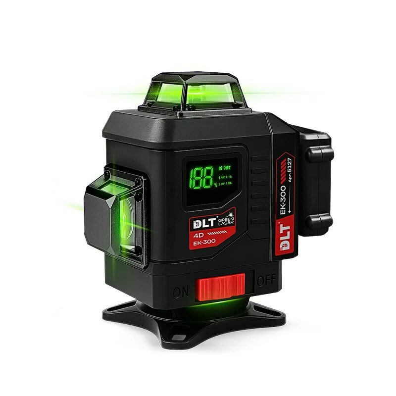 Нивелир лазерный DLT EK-300, 2 вертик. и 2 горизонт. линии, дальность 40м, арт.5127