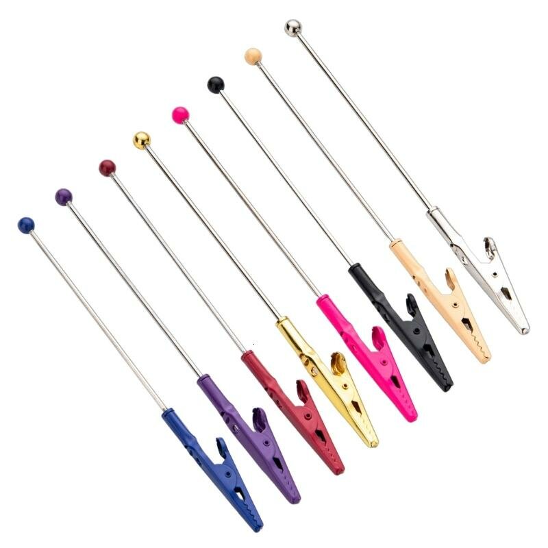 Зажим-крокодил с длинным хвостом для фотографий и карточек, Цвет 8 цветов