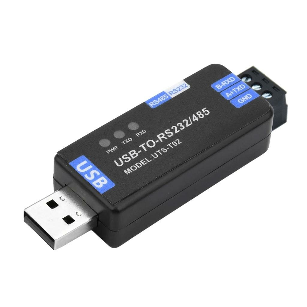 Адаптер USB RS485/RS232 с переключаемым режимом, Черный