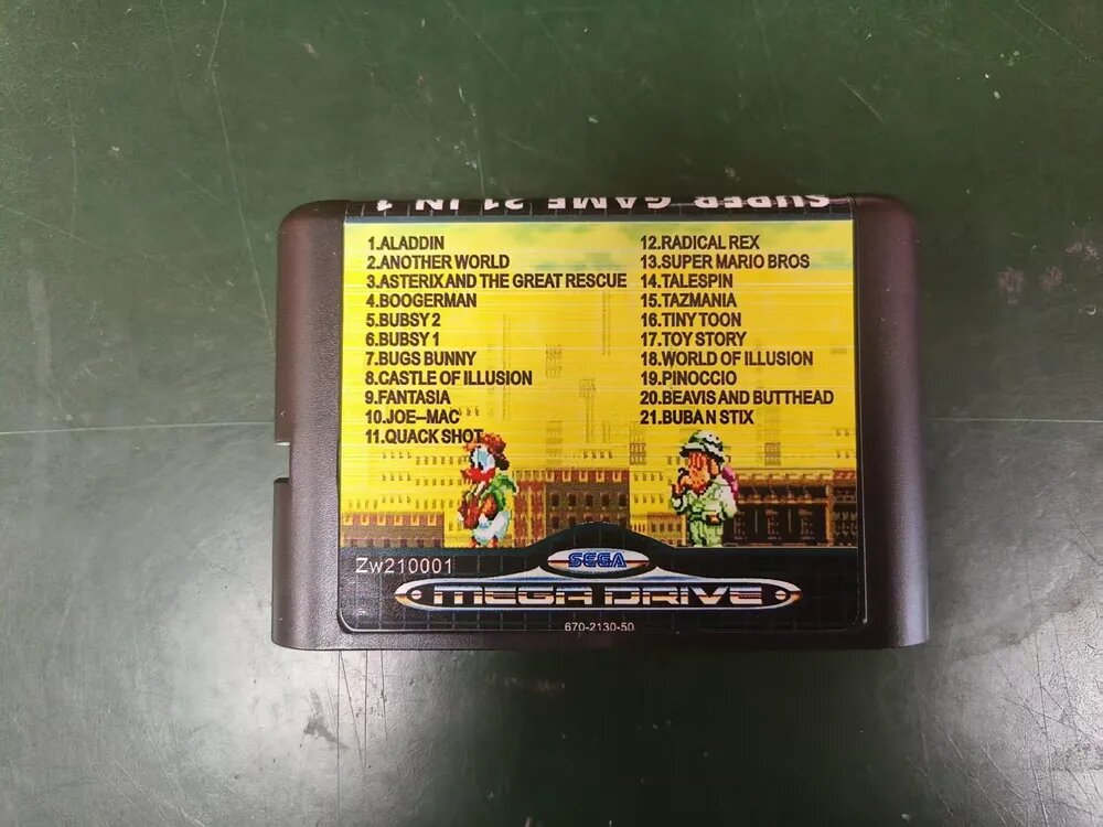 Картридж для Sega16 bit сборник 21 игры Русская версия (без коробки)