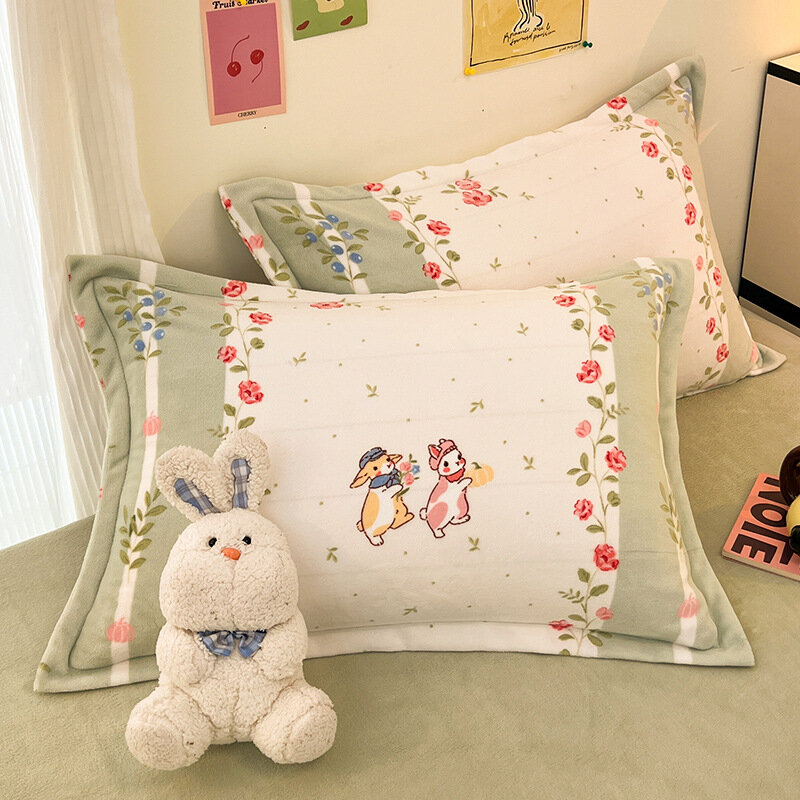 Набор подушек Rabbit Paradise, 48x74 см, пара, удобная велюровая постель