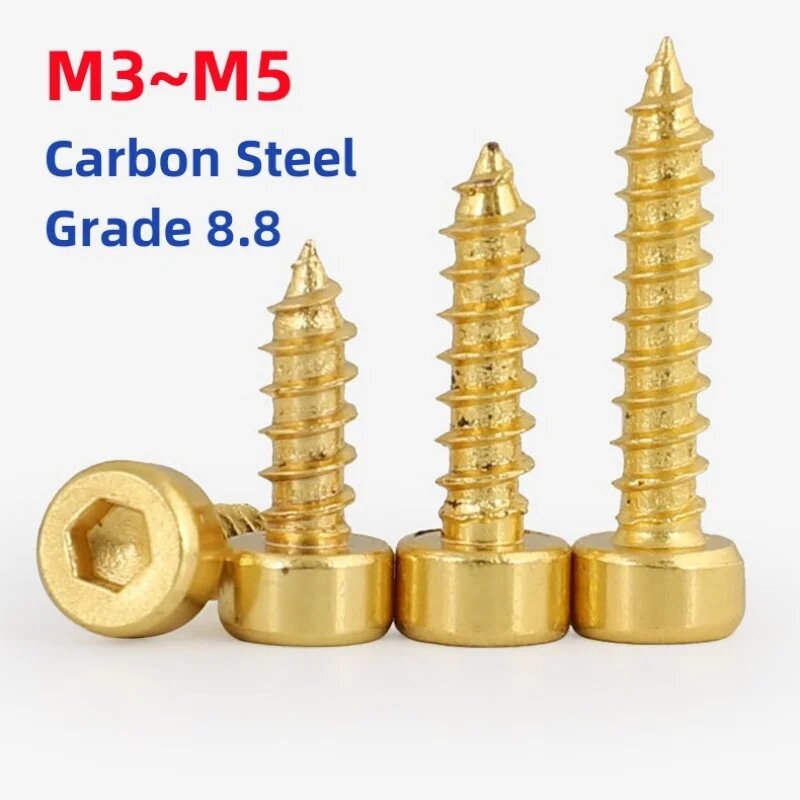 Золотые саморезы M3 M3.5 M4 M5 из углеродистой стали M3x16mm-20pcs