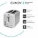 Тостер Candy CT-250 930 Вт, 7 режимов, механическое управление, съемный поддон д...