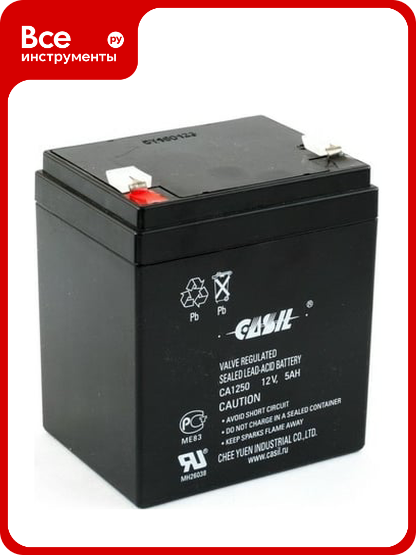Аккумуляторная батарея CASIL CA1250 10601030
