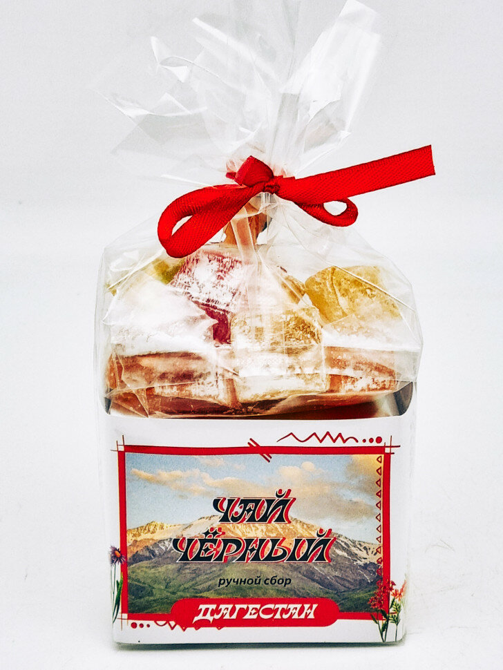 Чай черный ручной сбор 35гр +лукум 50гр Дагестан с магнитом