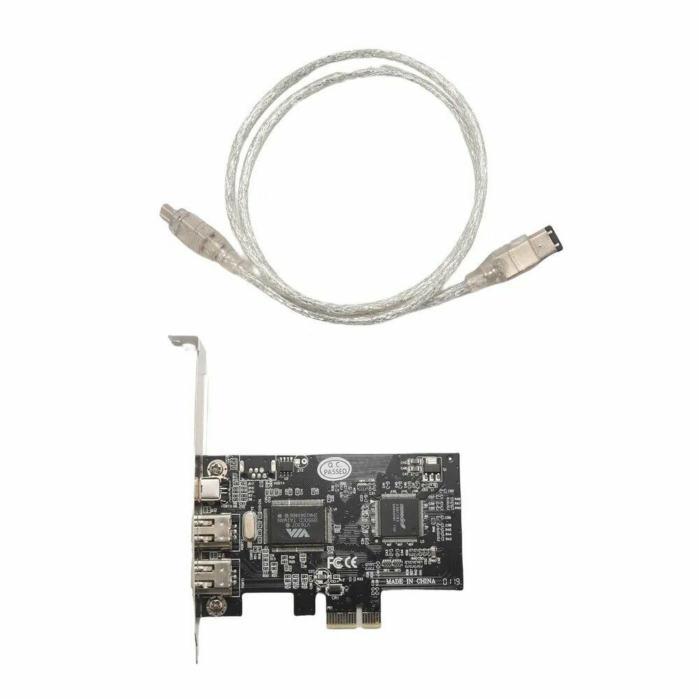 PCI Express x1 PCI-E FireWire 1394a IEEE1394 Контроллер Карта 3 Порта Для Настольных ПК
